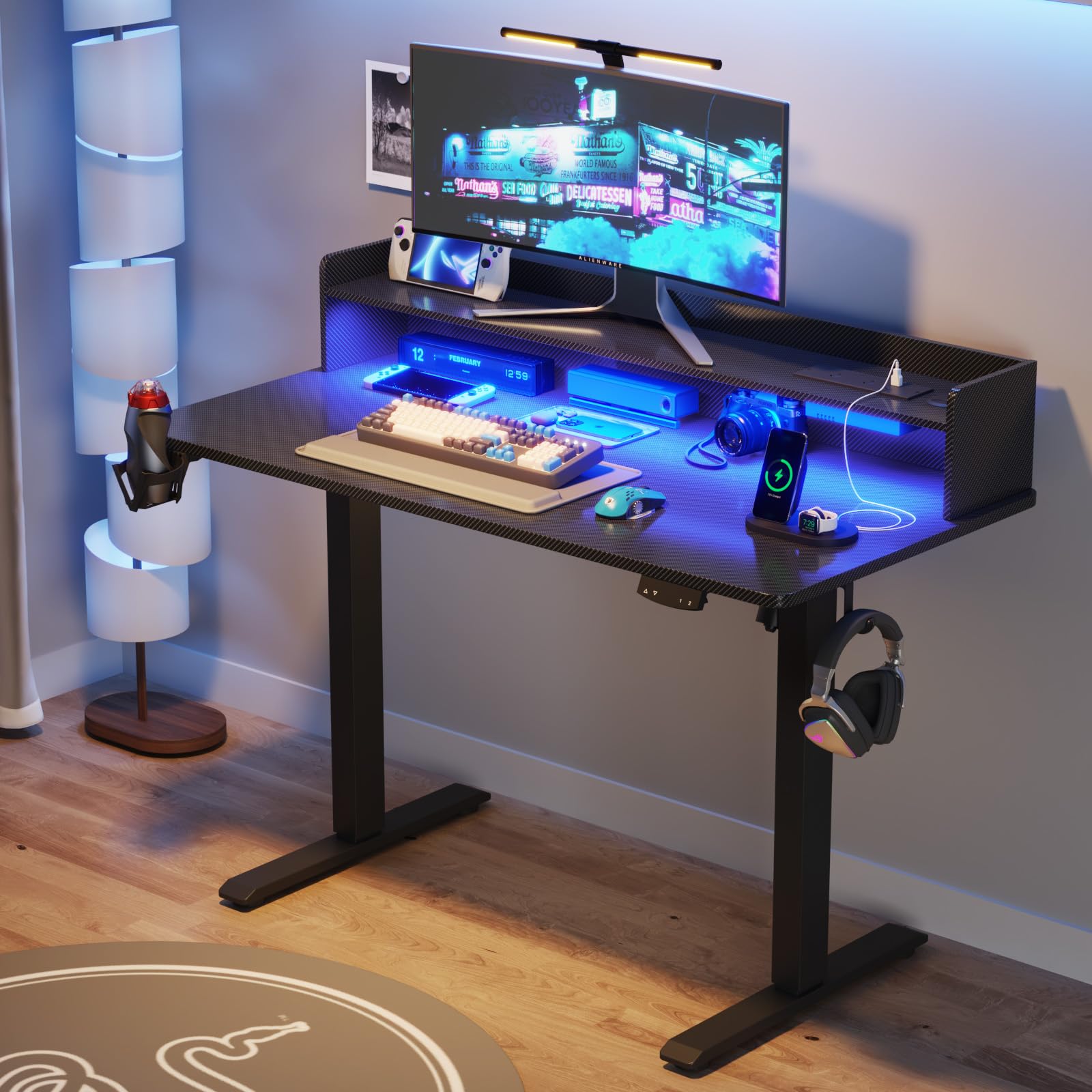 Advwin Electric Standing Desk, Adjustable Height Sit Stand up Desk with ...