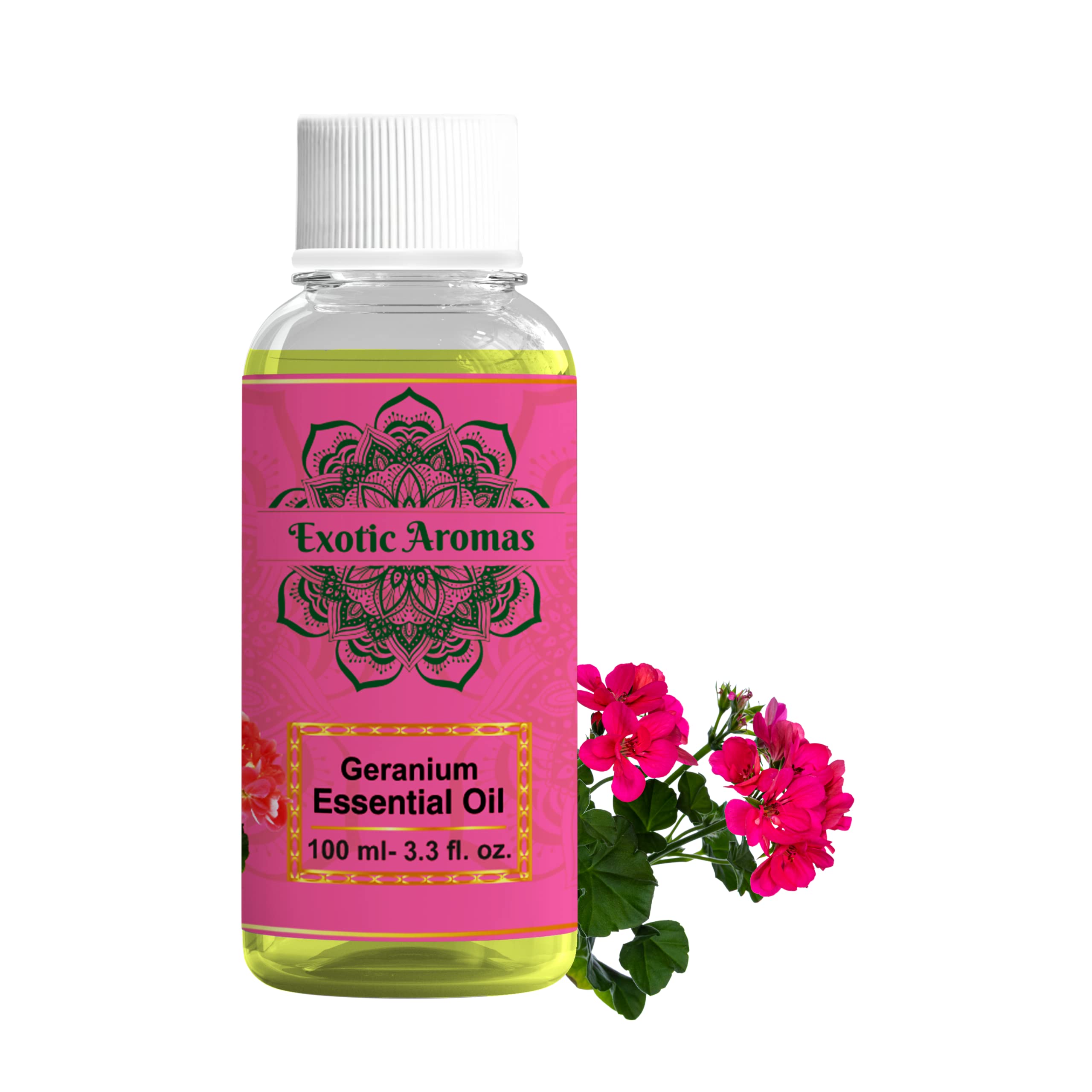 Exotic Aromas Geranium Essential Oil,100 Ml : Amazon.in: Health ...