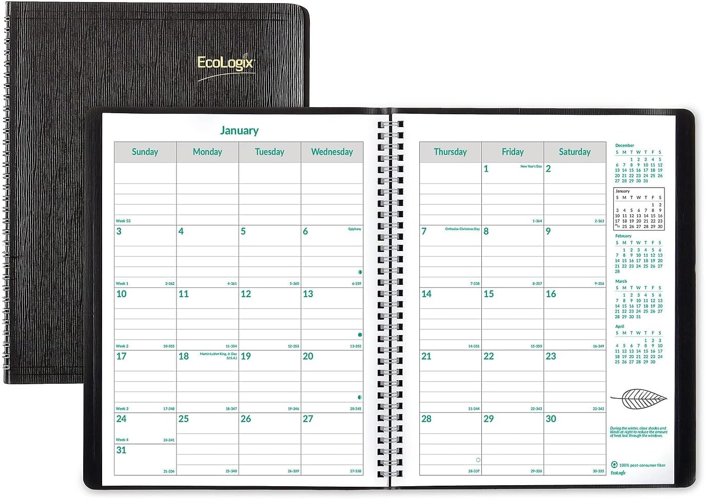 Amazon.com : Brownline 2024 EcoLogix Monthly Planner, 14 Months ...