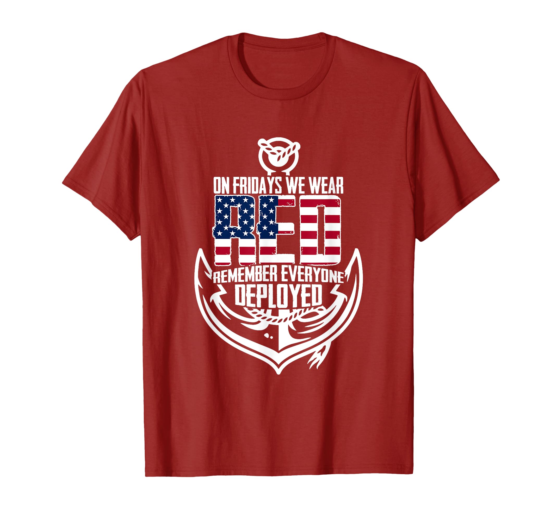 Amazon.com: On Fridays We Wear Red Remember Everyone Deployed Navy T ...