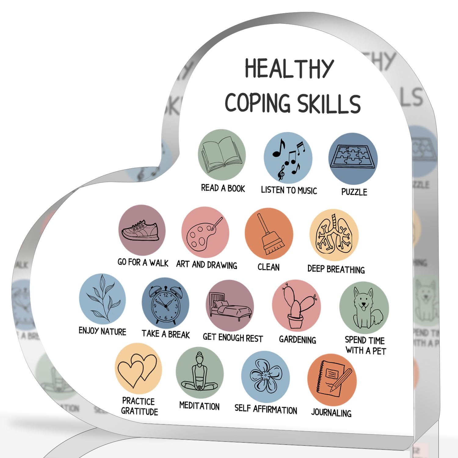 Amazon.com: Therapy Office Decor, Anxiety Healthy Coping Skills Mental ...