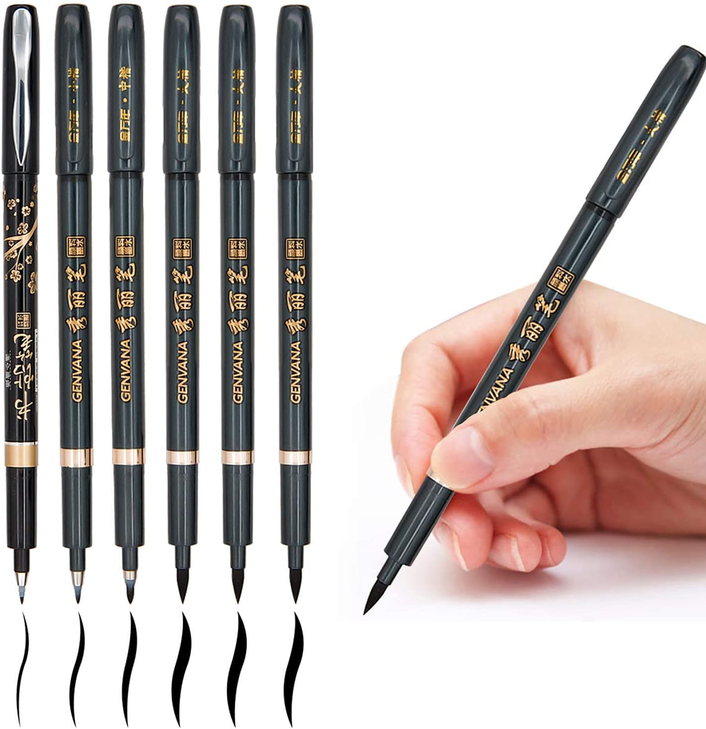 Amazon.com : Rilanmit Hand Lettering Pens, Refillable Calligraphy Pens ...