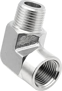 Amazon.com: Goldpea Stainless Steel 304 Street Elbow 1/8" NPT Female x 1/8" NPT Male 90 Degree ...