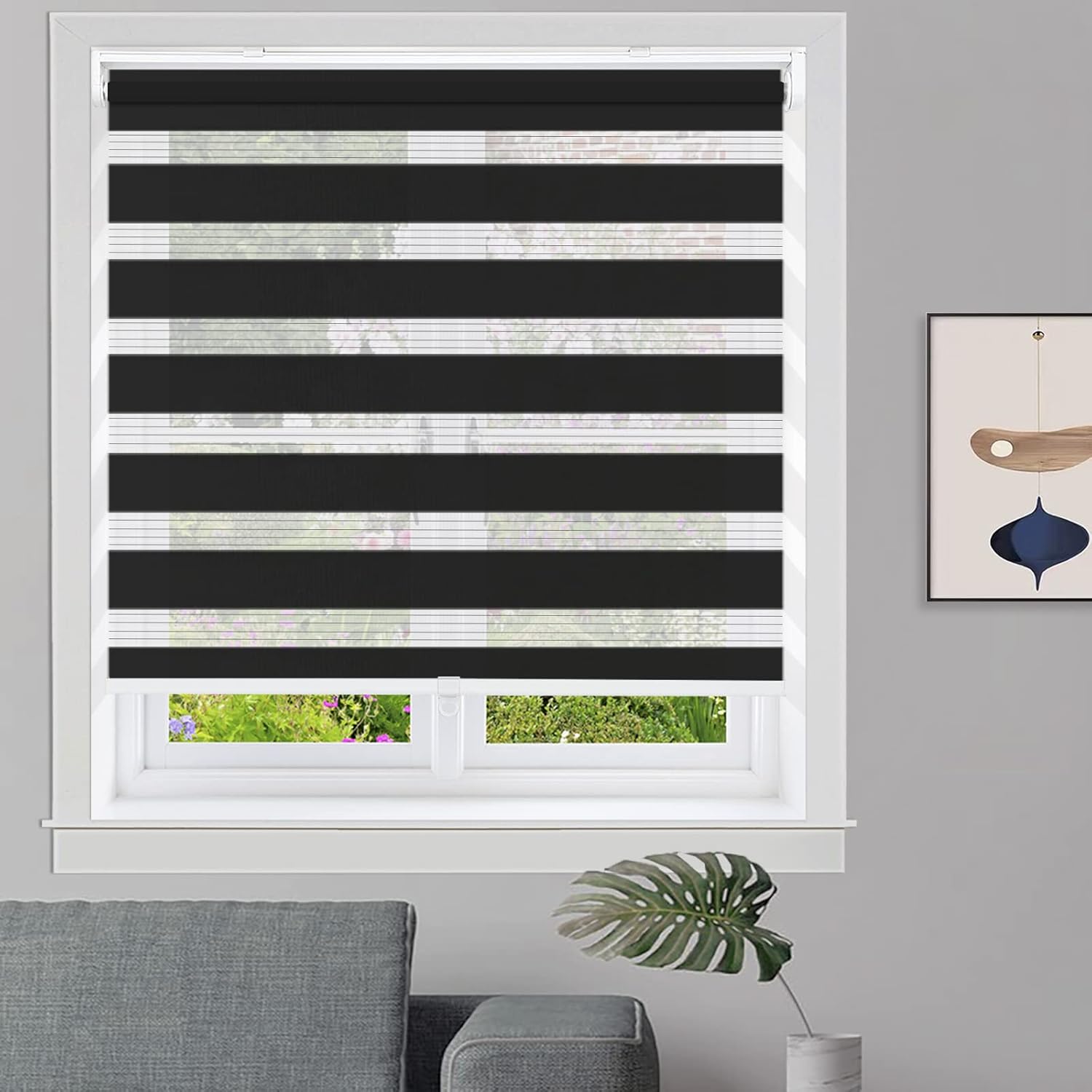 Stores zébrés sans fil – Découpe sur mesure – Rideaux transparents à ...