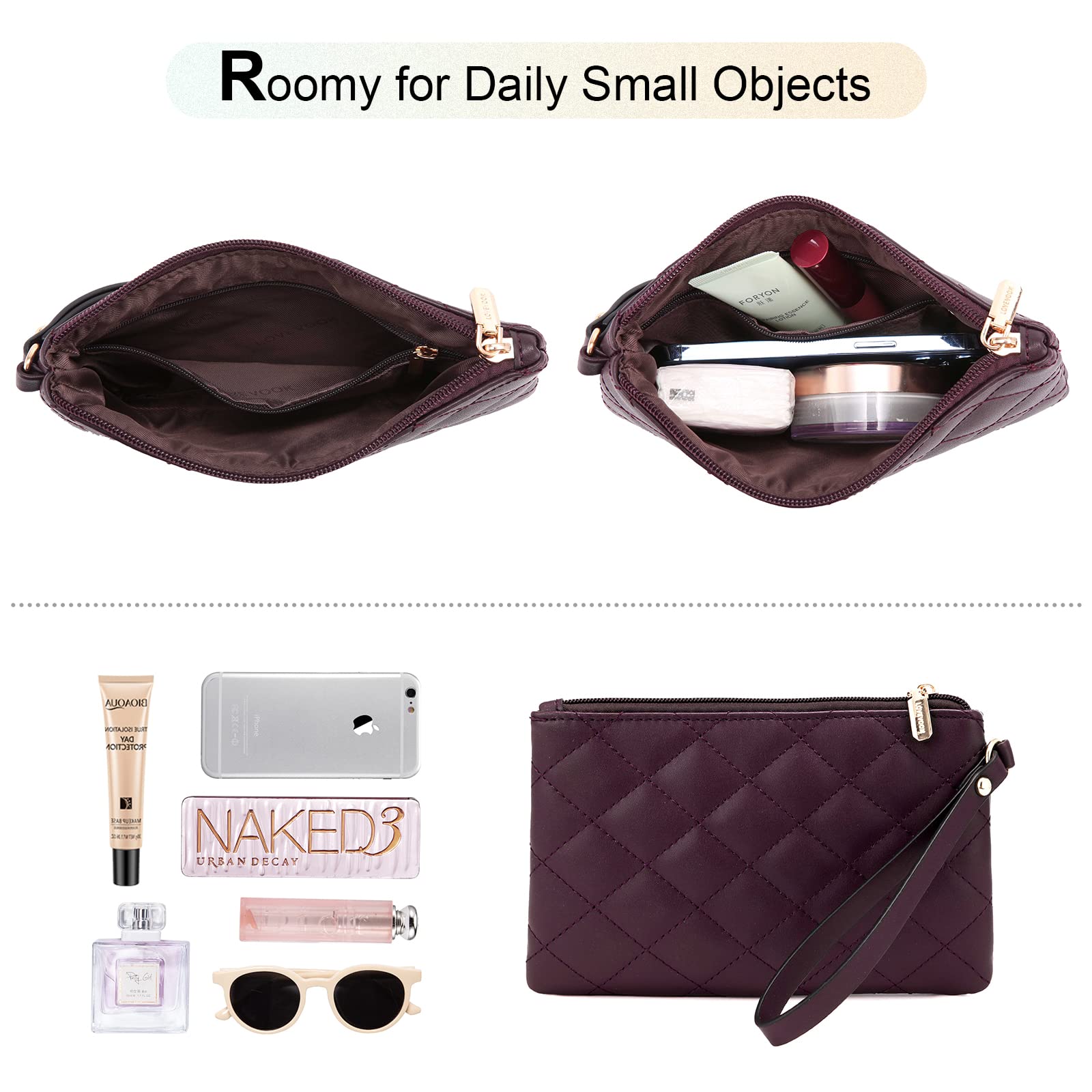 LOVEVOOK Laptop Bag for Women, Work Tote Bag Quilted Leather Computer ...