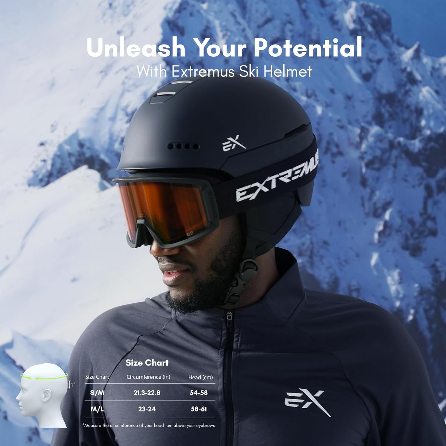 Extremus Snow Bound Ski Helmet – Impact Resistance Ventilation ...