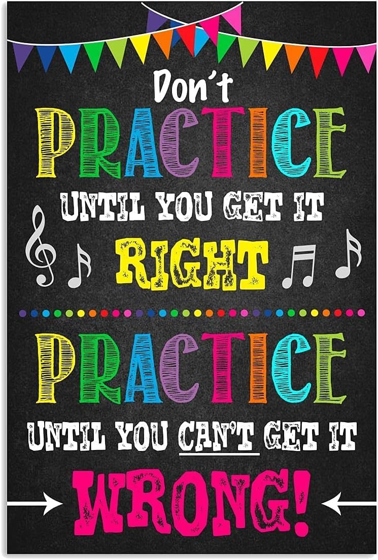 Amazon.com: Don't Practice Until You Get It Right Unframed Poster Or ...