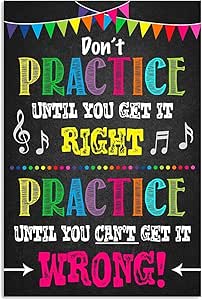 Amazon.com: Don't Practice Until You Get It Right Unframed Poster Or Framed Canvas Music ...