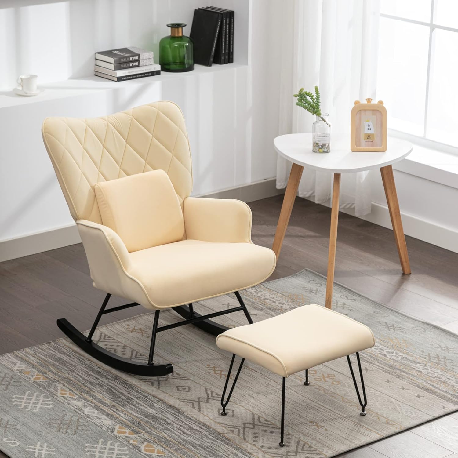 Amazon.com: ANGIEHAIE HAMAGI Rocking Chair for Nursery and Living Rooms ...