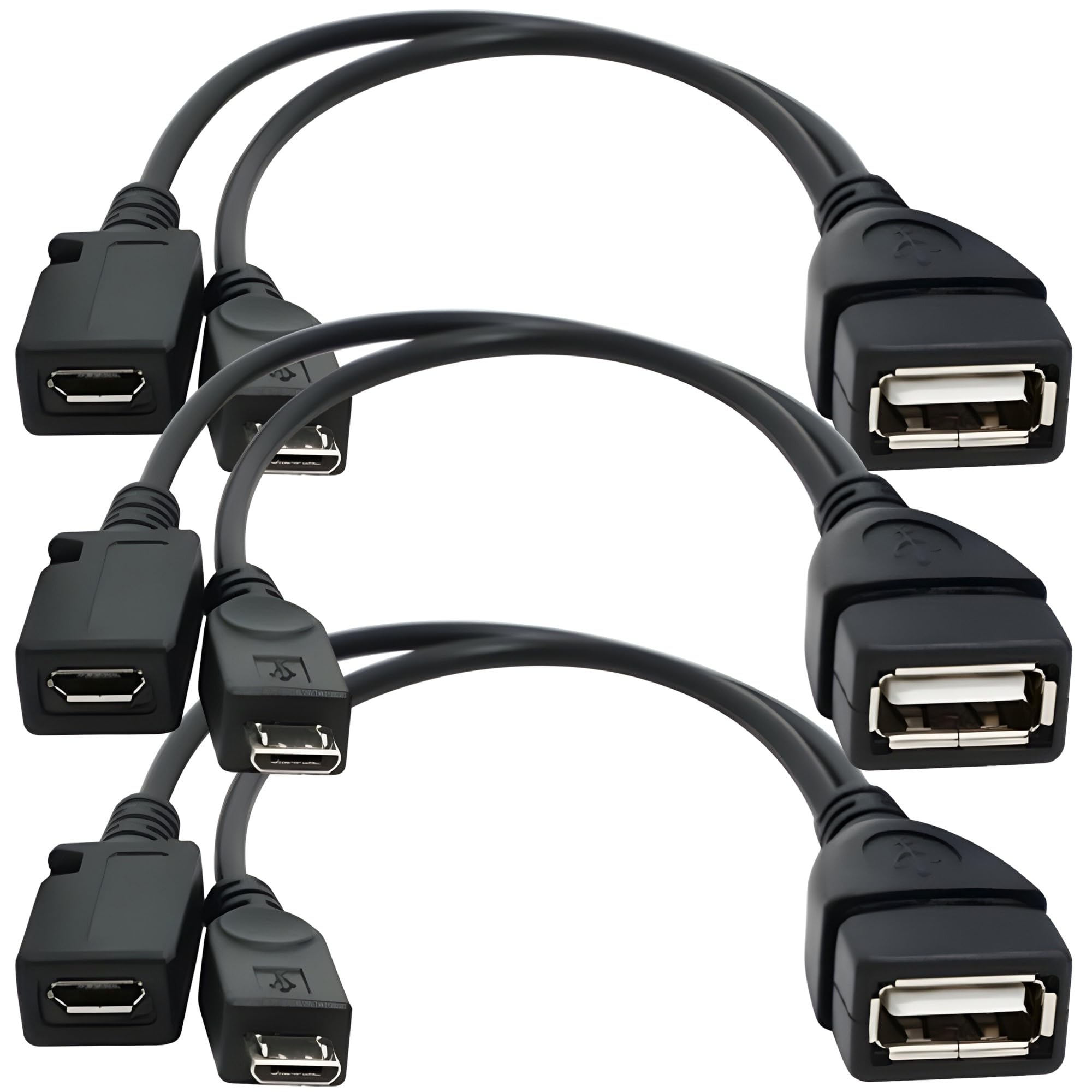 Amazon.com: [3 Pack] USB Port Adapter, Micro OTG Cable and Power ...