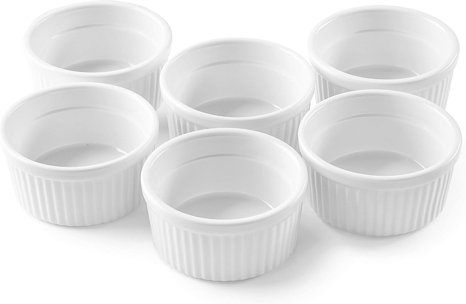 Amazon.com: Bellemain Porcelain Ramekins, set of 6 (4 oz, White): Home ...