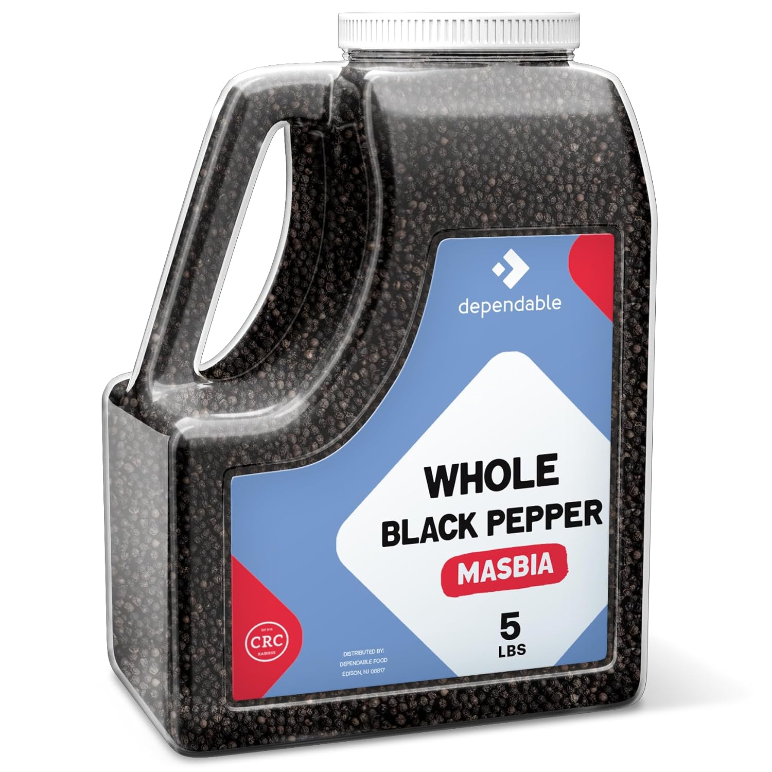 Amazon.com : Dependable Foods Whole Black Peppercorns – 5 Lb. Bulk Jar ...