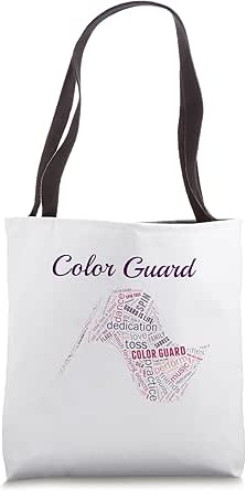 Amazon.com: Color Guard Word Collage Flag Marching Band Tote Bag ...