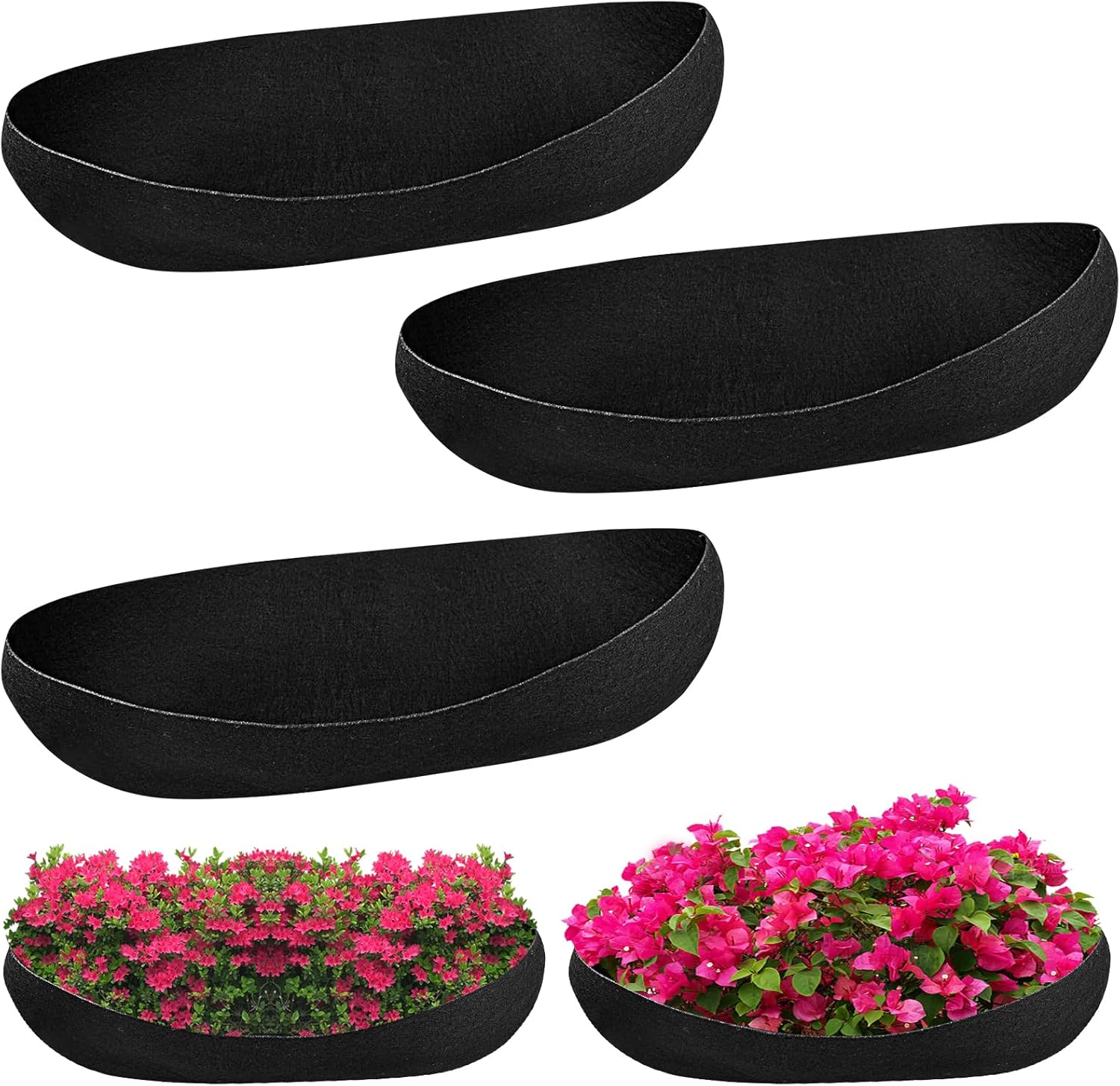 Amazon.com: HIDARIRYO 3 Pcs 30in Fabric Window Box Liners, Flower Box ...