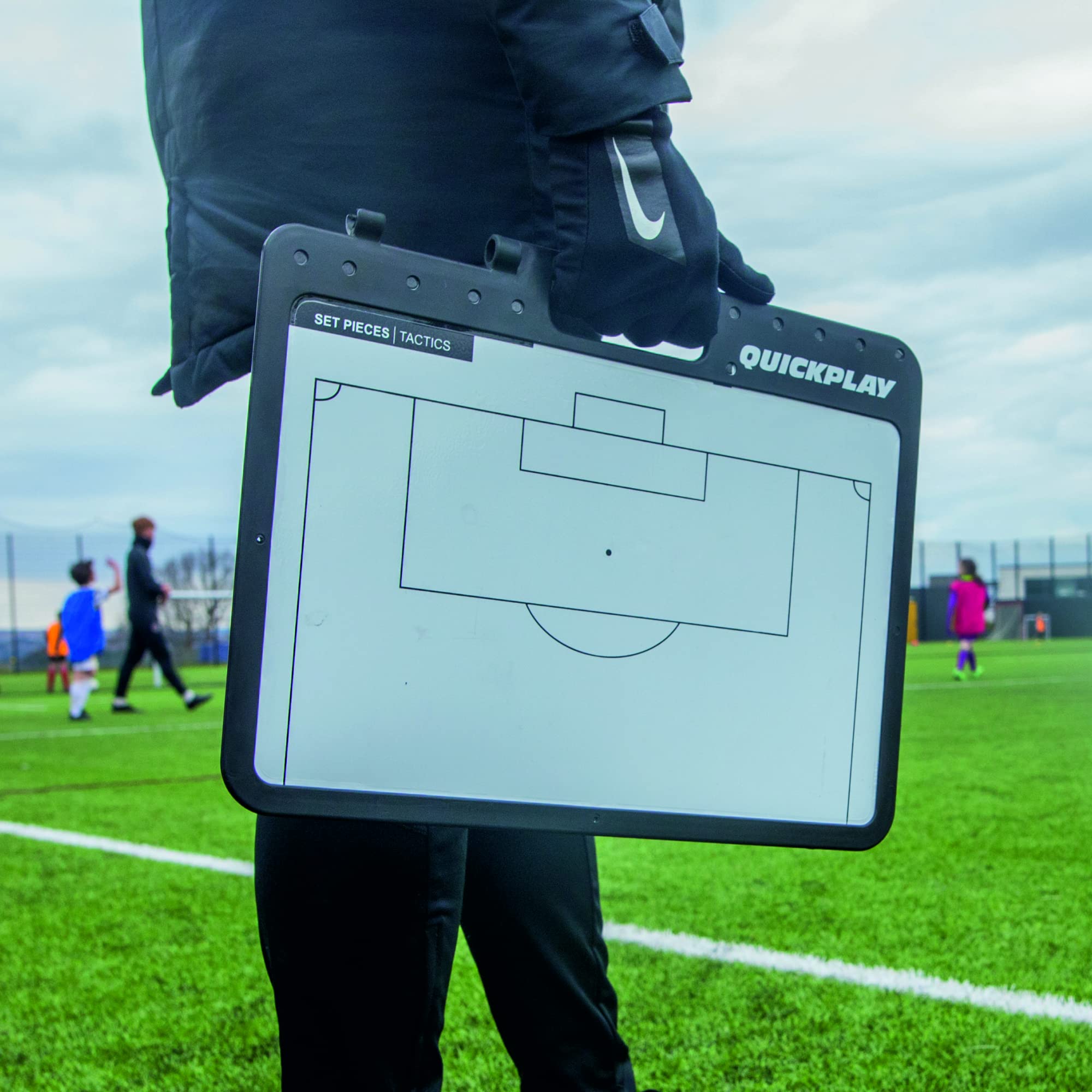 QUICKPLAY Soccer Coach Tactics Board | Dual Sided Soccer Coach Marker Board