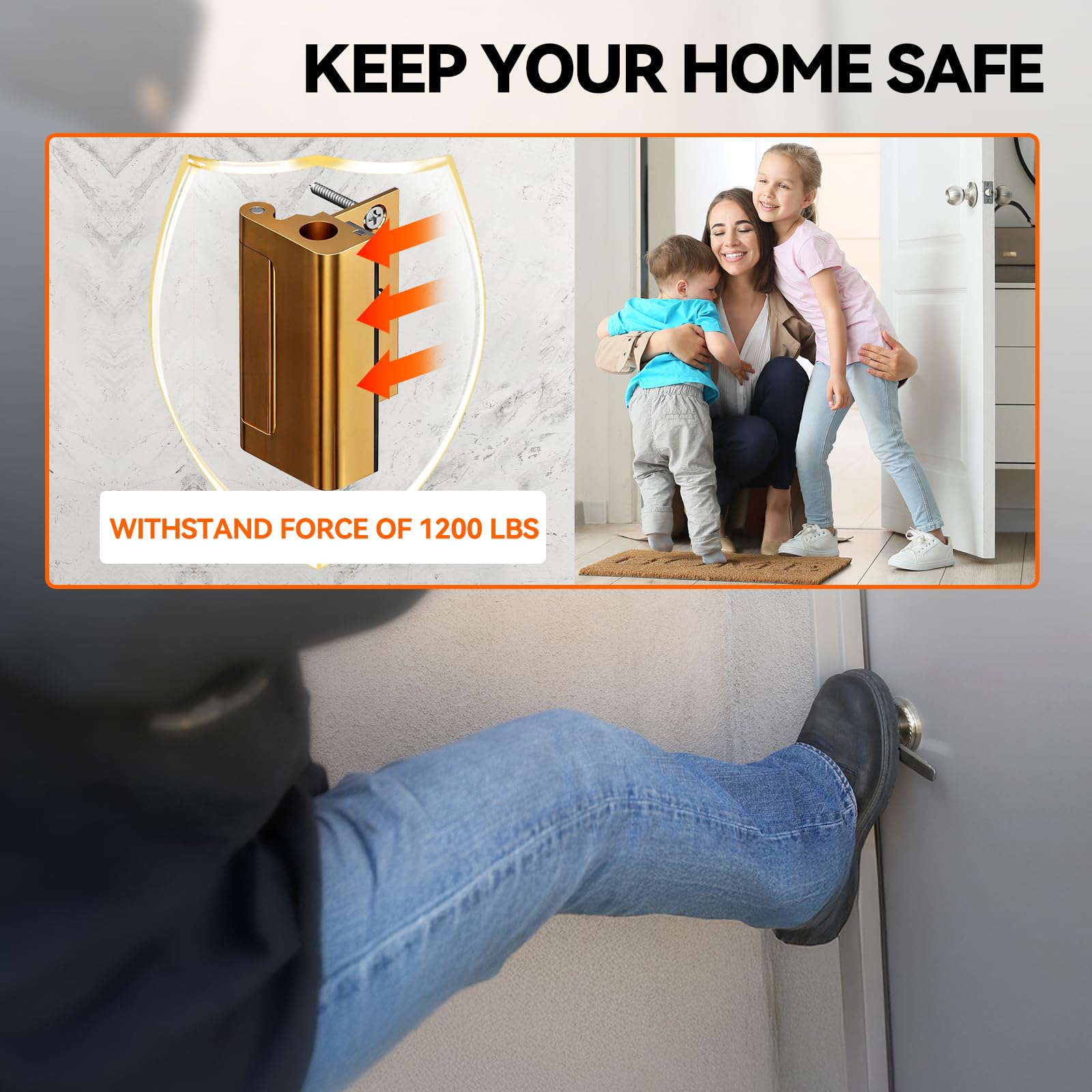 Snapklik.com : Tonitrui Ultra Security Door Lock, Door Reinforcement ...