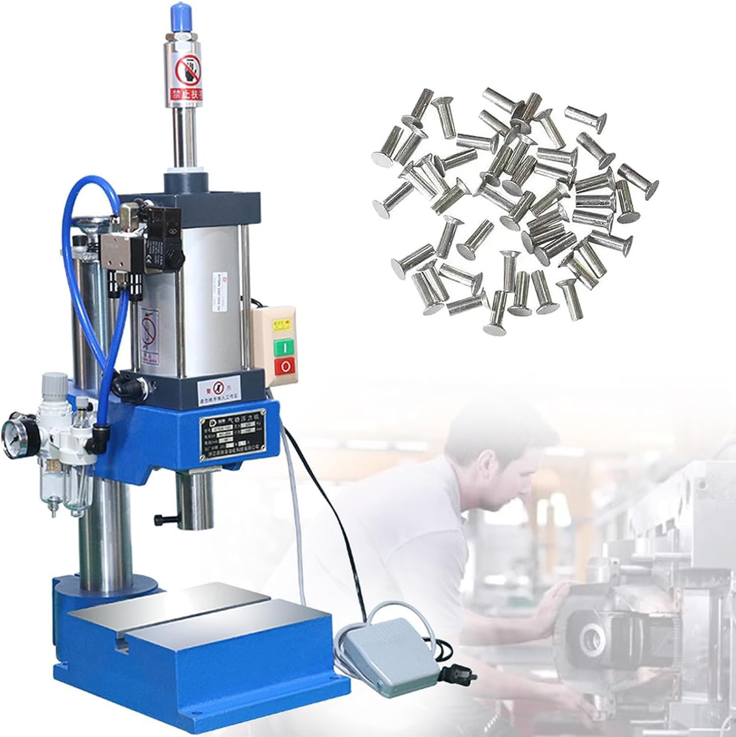 Pneumatic Punching Machine, 0.4-0.7 MPa Desktop Punch Press Machine ...