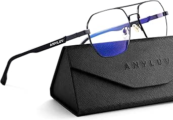 Amazon.com: ANYLUV Blue Light Glasses for Men + Blue Light Blocking ...