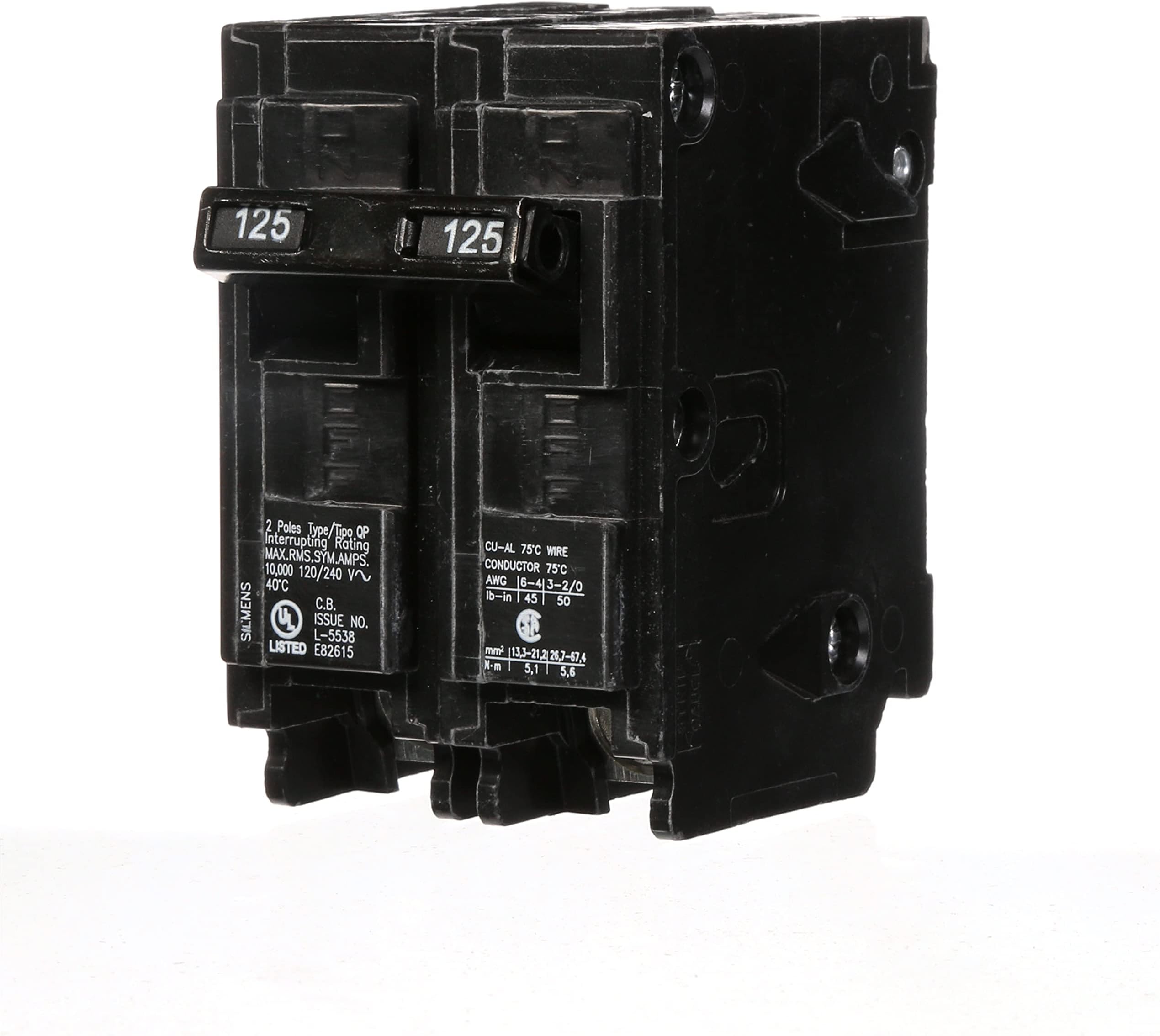 Siemens ED43B125 Circuit Breaker, Type ED4, 125 Amp, 3 Pole - Amazon.com
