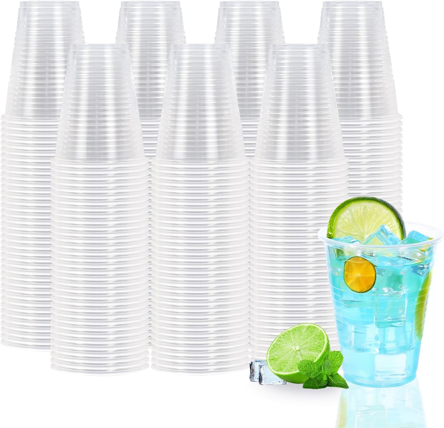 Amazon.com: 3000 Pcs Disposable Plastic Cups 7 oz Cold Party Drinking Cups Clear Plastic Cups ...