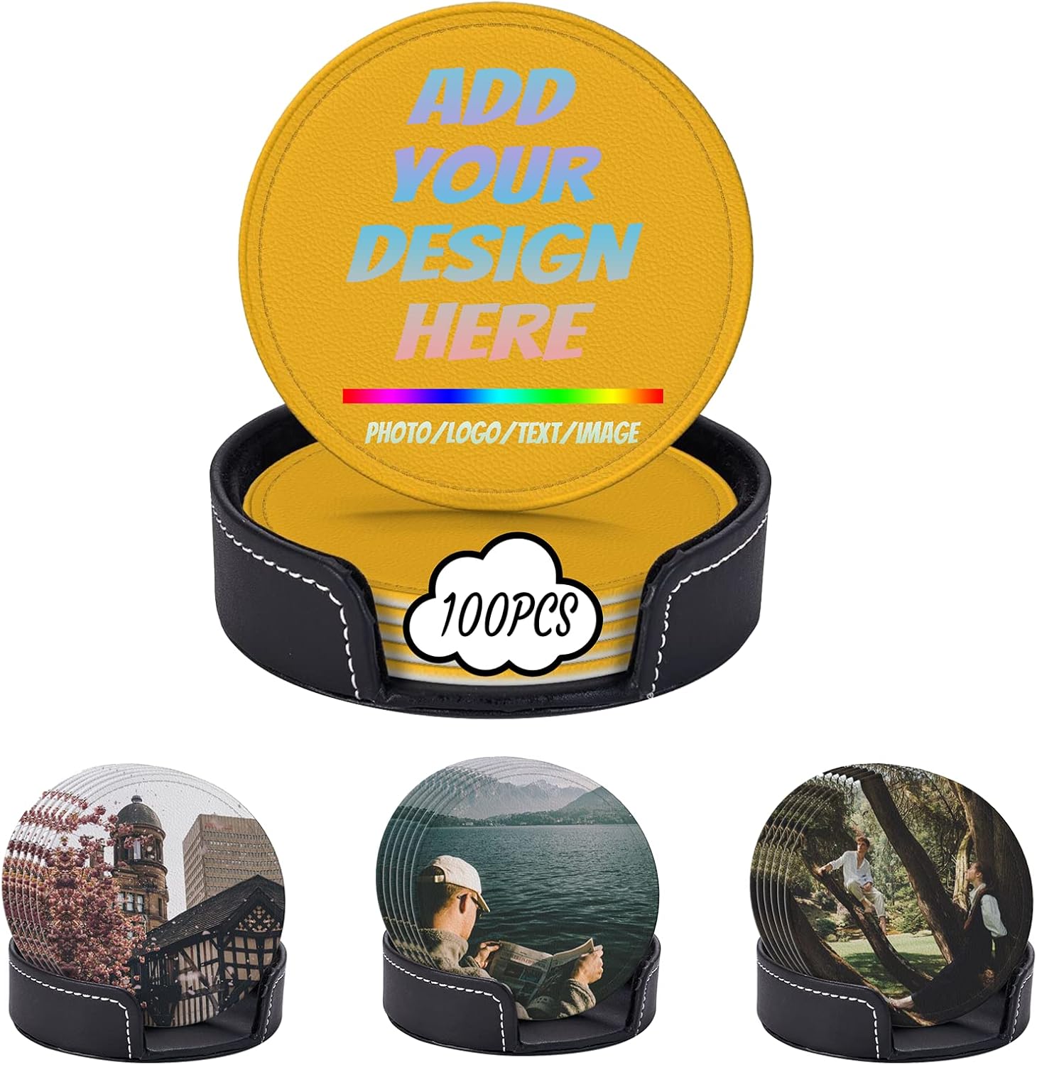 Amazon.com: Custom Coasters Personalized Cup Holder Add Your Customized ...