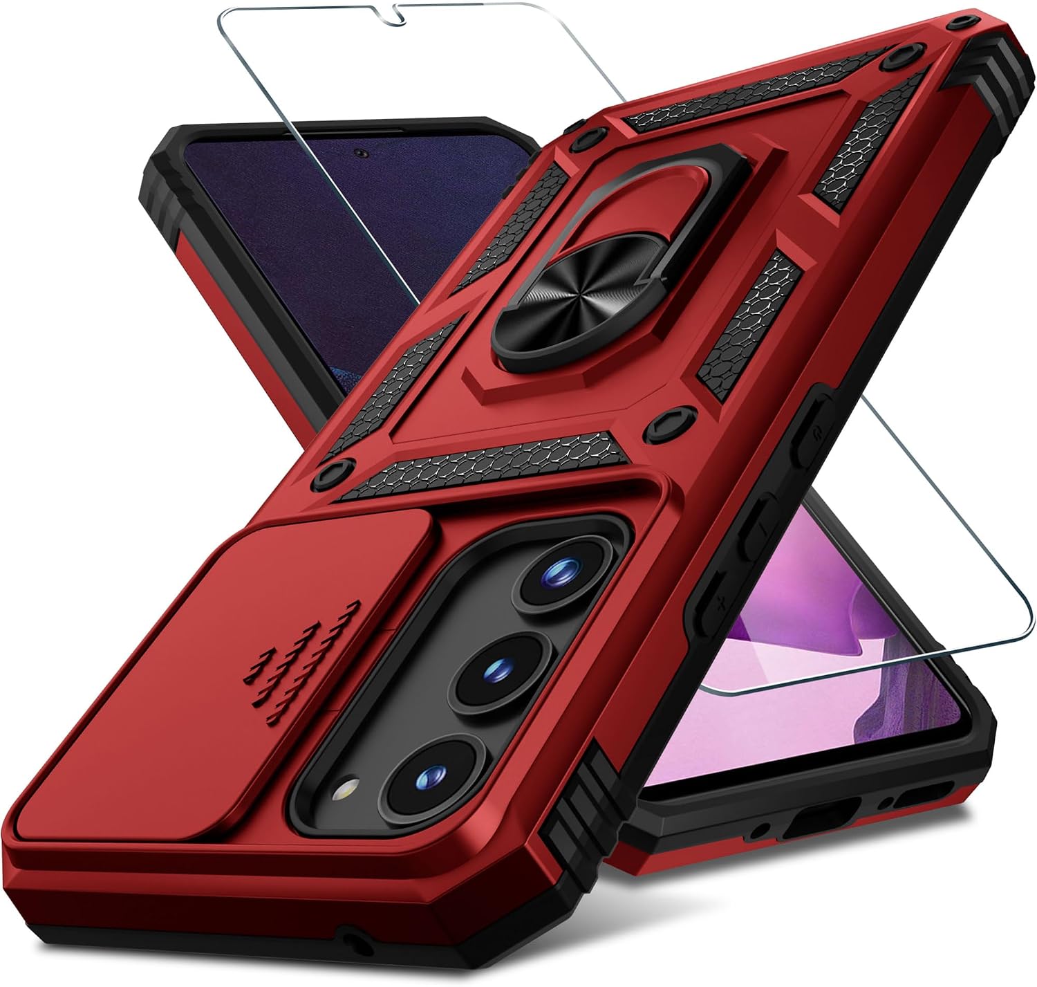 Amazon.com: Janmitta Compatible with Galaxy A54 5G Case Built in Slide ...