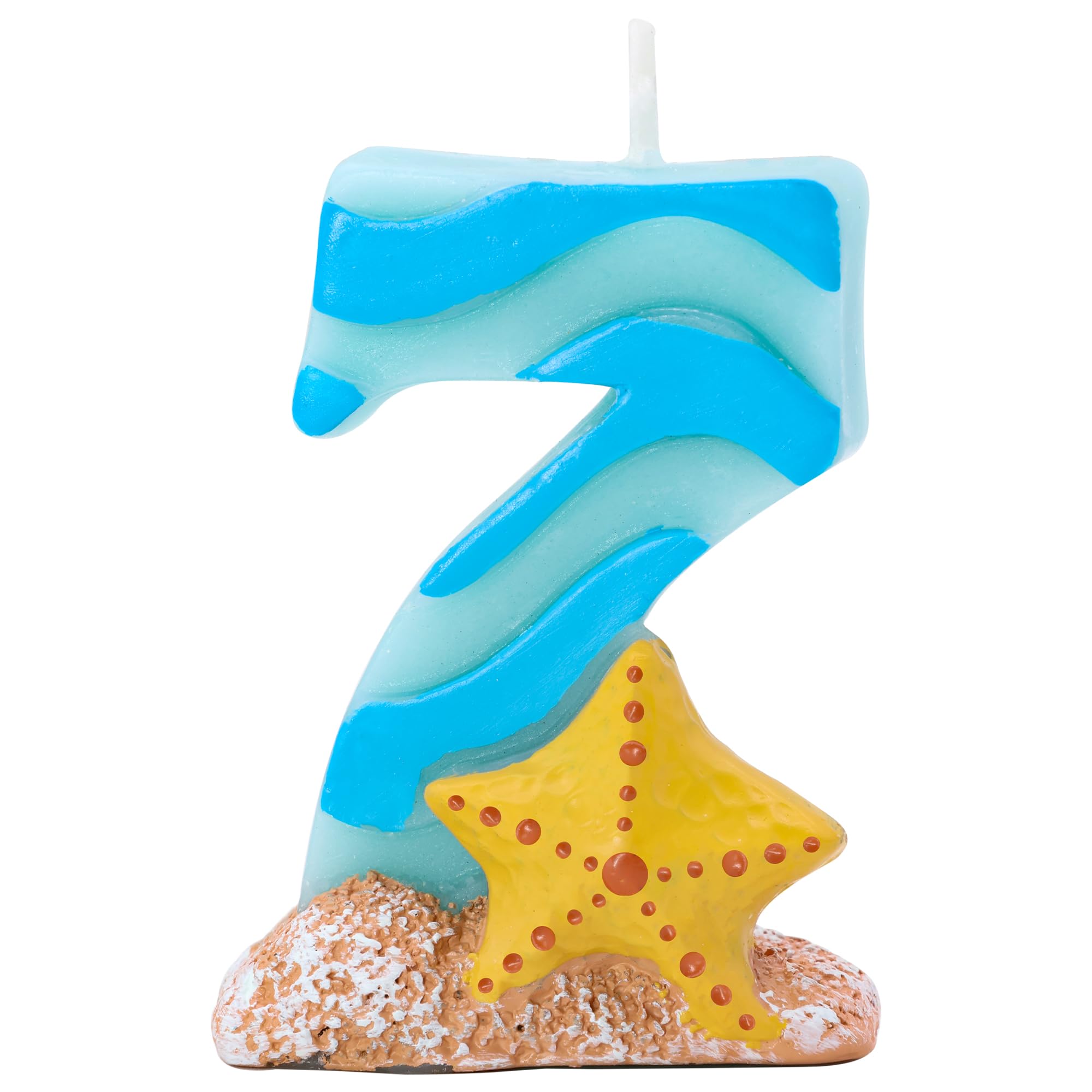 TOPWAYS 7th Birthday Candle, 2.3inch Birthday Number 7th Candles for ...