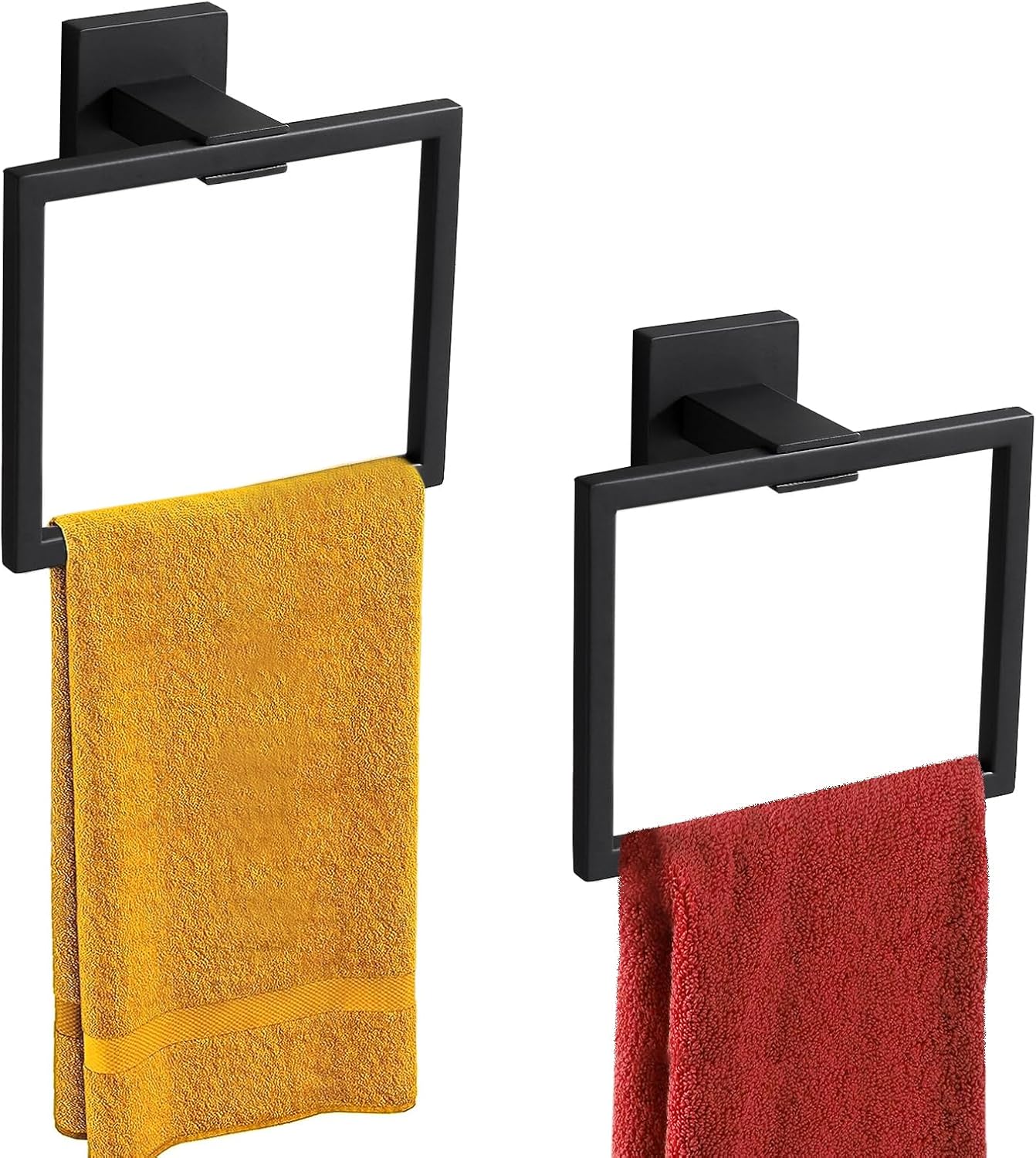 Amazon.com: Orlif Bathroom Black Towel Ring SUS 304 Stainless Steel ...