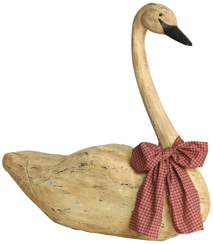 Buy Your Hearts Delight Primitive Wood Goose Decor, 28 by 29-Inch, Tan ...
