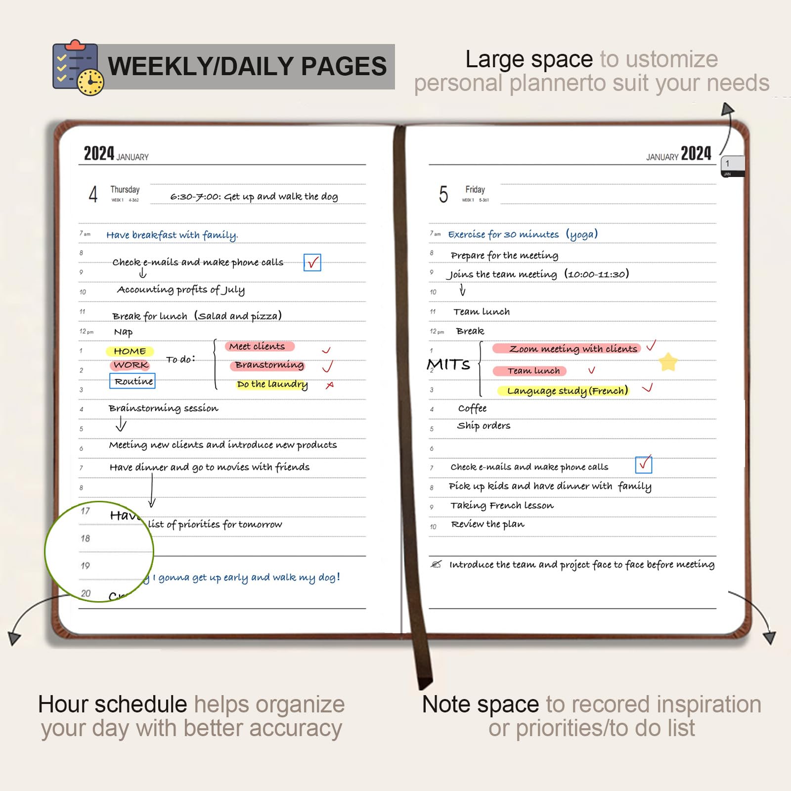 Snapklik.com : Daily Planner 2024-2025, Calendar 2024 Planner