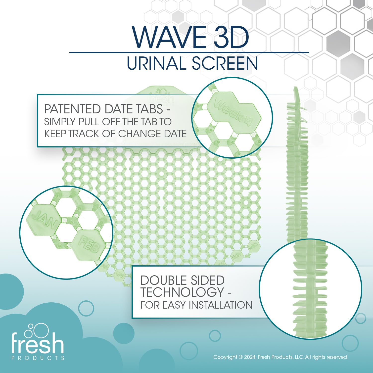 Snapklik.com : Wave 3D Urinal Screen Virtually Eliminates Urine Splash ...