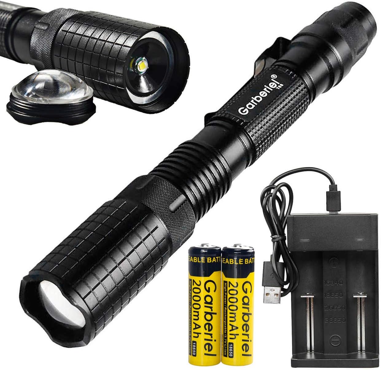 Garberiel Tactical Police LED Handheld Lantern Flashlight Outdoor 5 ...
