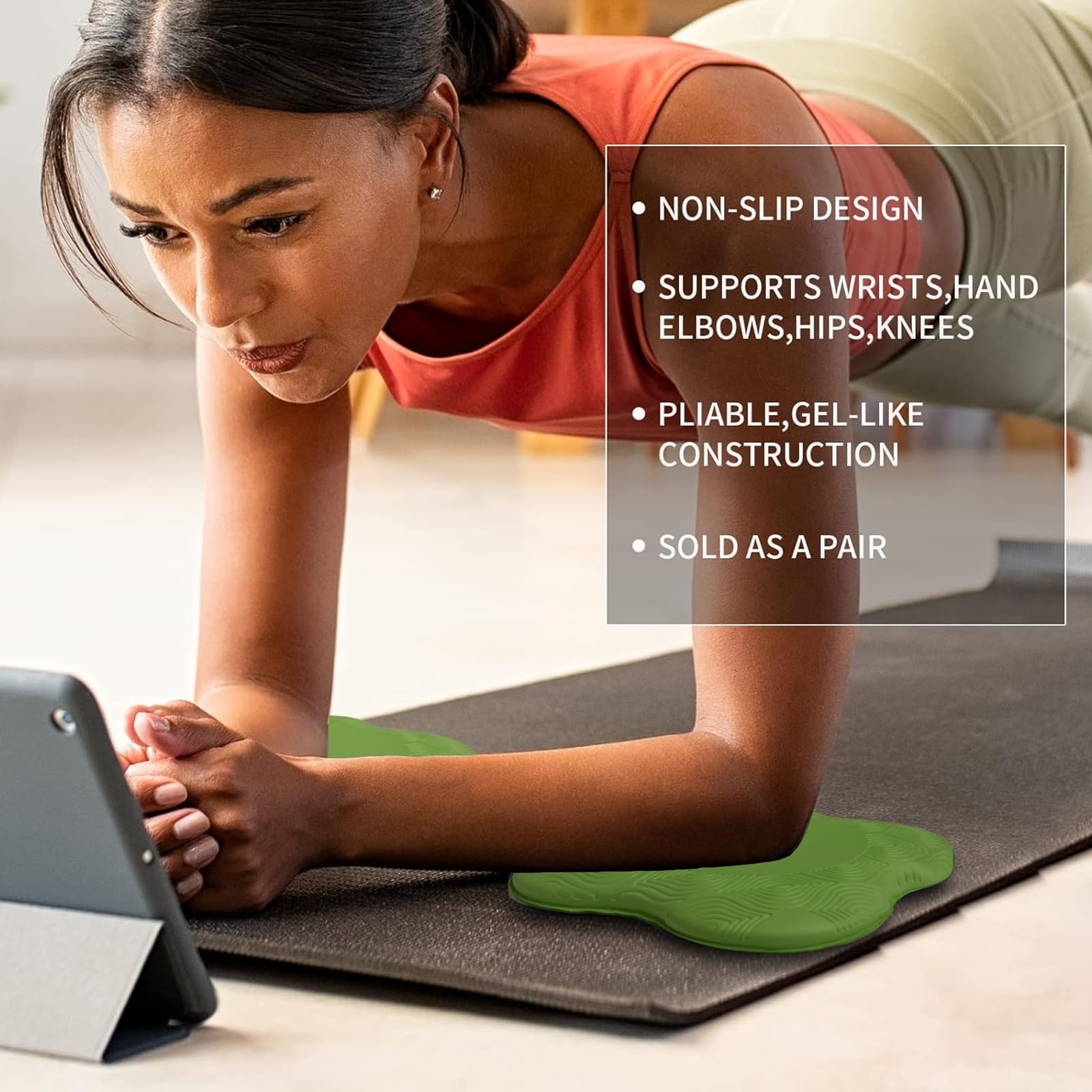 Snapklik.com : Yoga Knee Pads 2 Pack, Yoga Knee Cushion Thick, Exercise ...