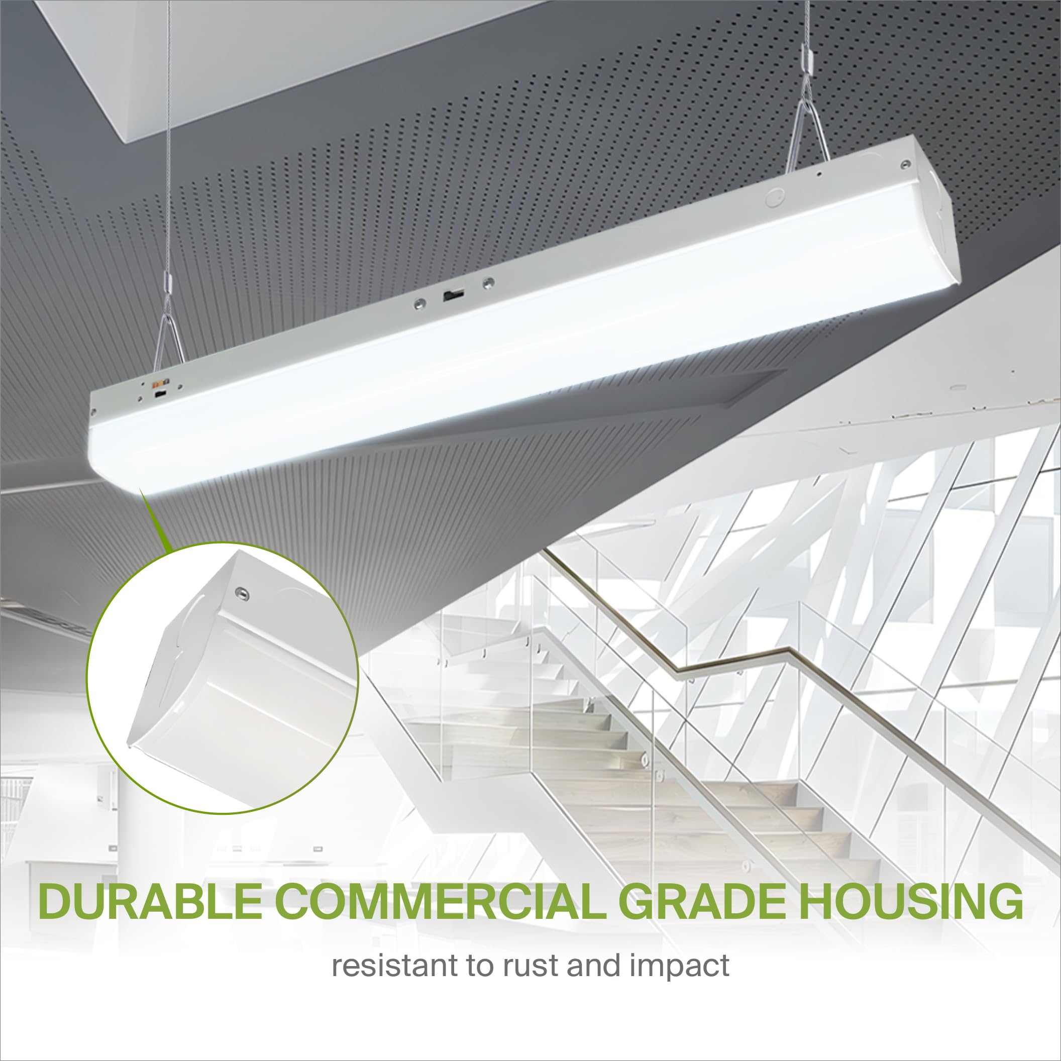 Snapklik.com : 2ft LED Linear Strip Light Fixture - 20W-28W 3890LM ...