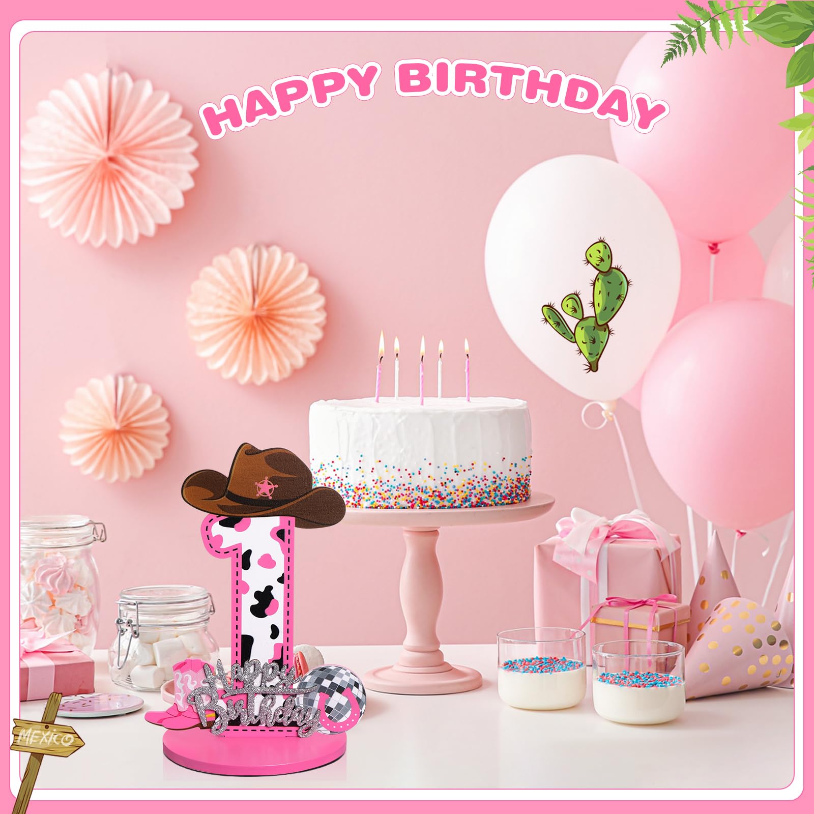 Snapklik.com : MiniInflat Western Cowgirl Birthday Number Sign ...