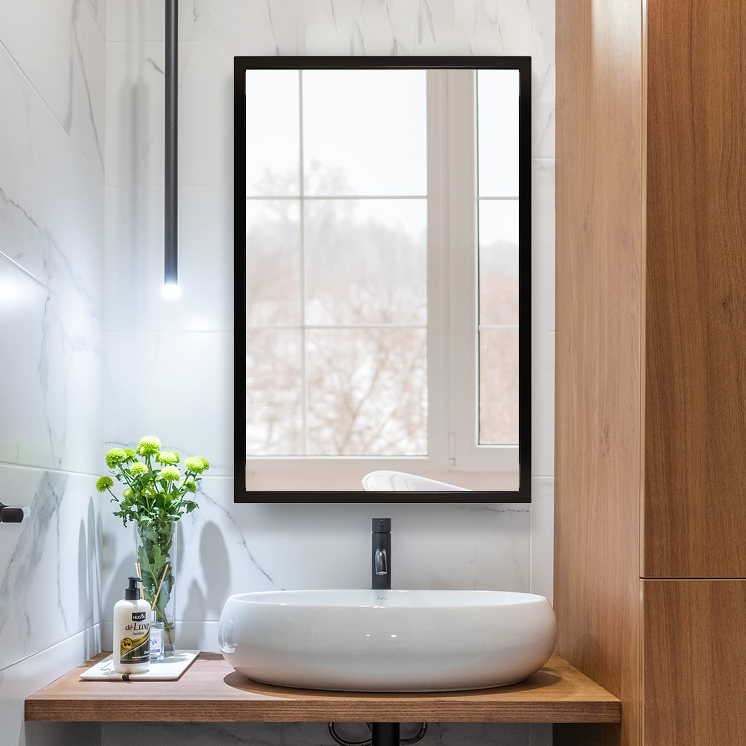 Snapklik.com : 20 X 30 Inch Rectangle Wall Mirror, Metal Frame ...
