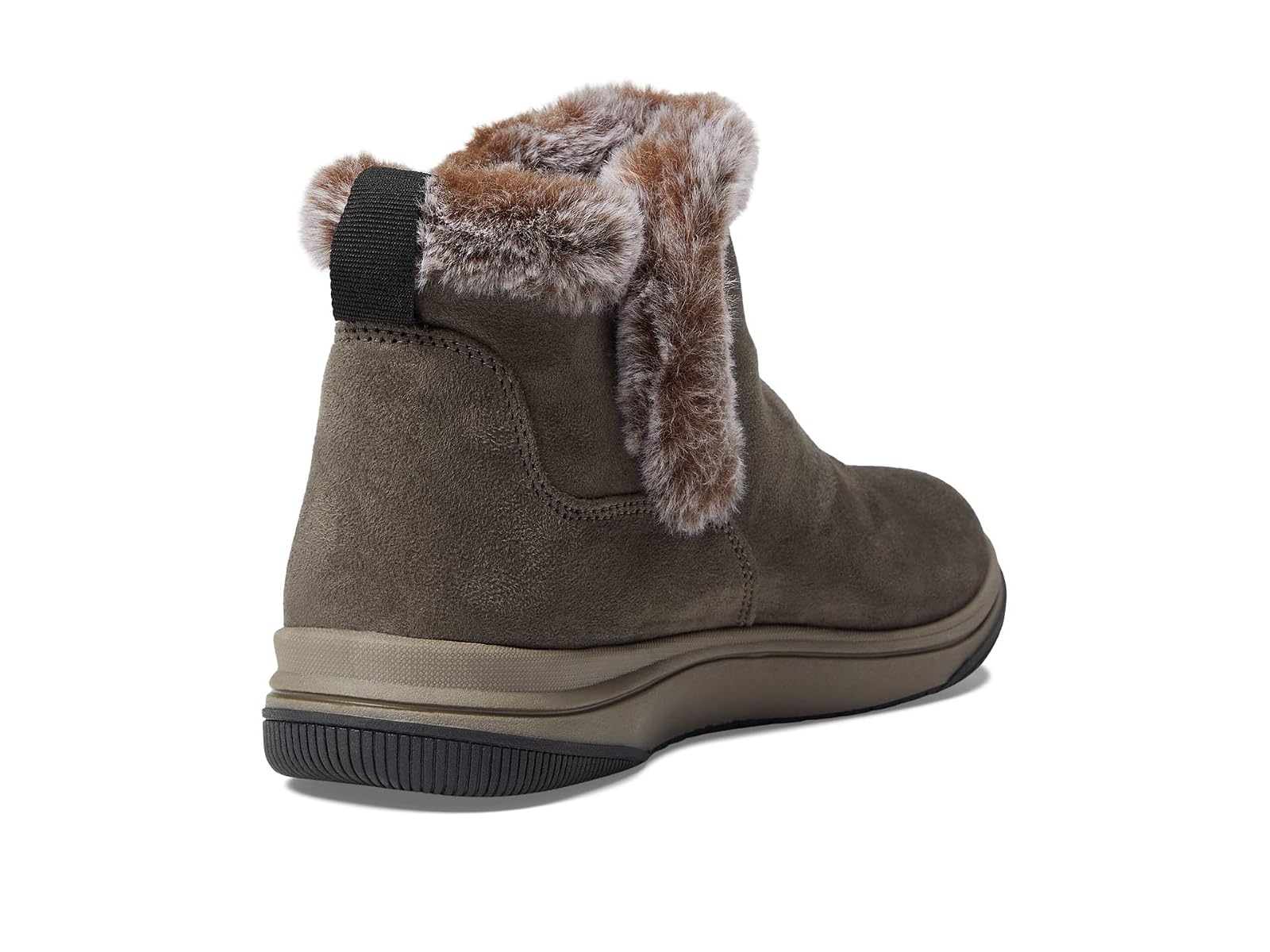 Clarks Women's Breeze Fur Ankle Boot Dark Olive Textile 8 for sale ...