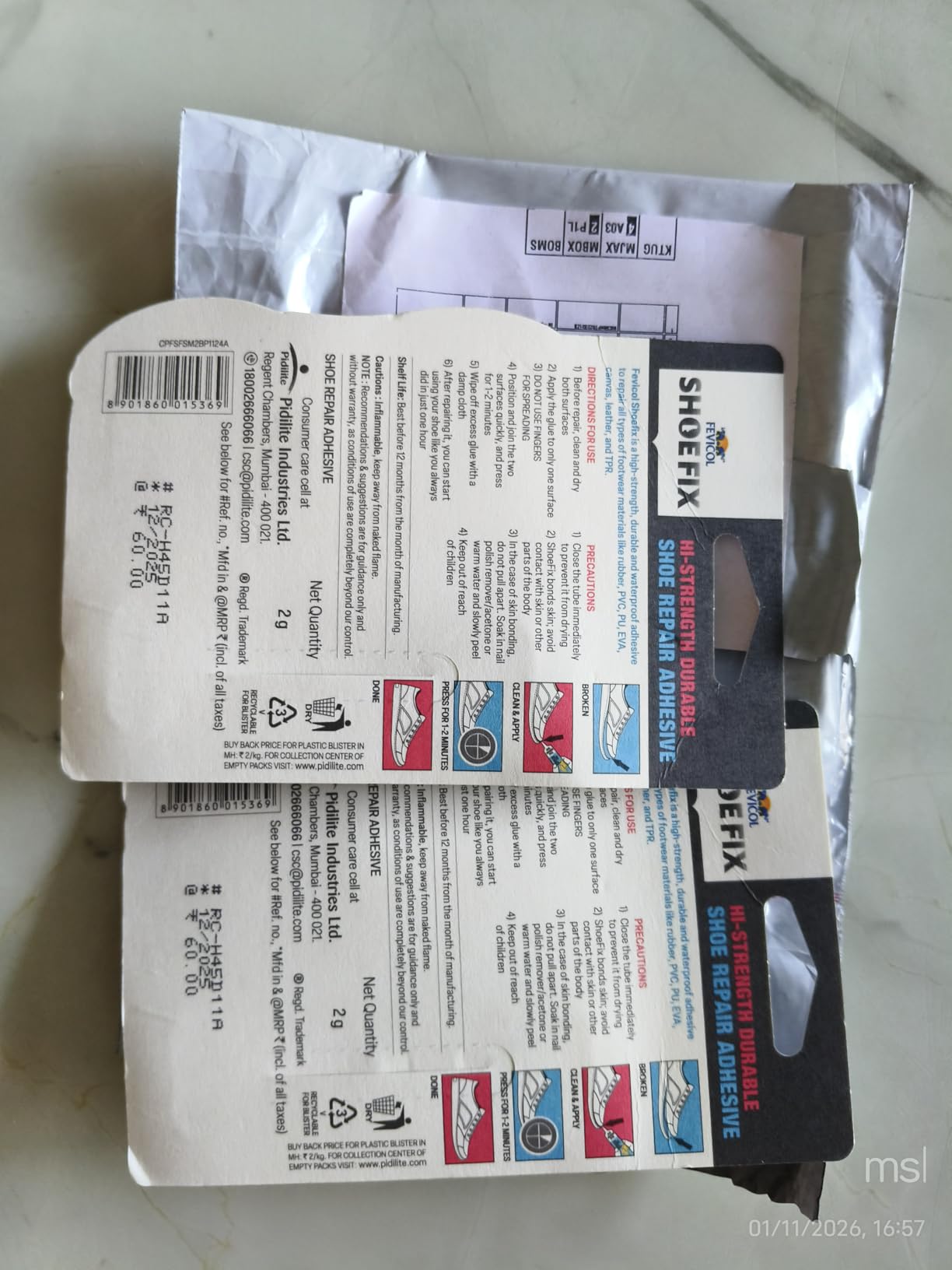Pidilite Fevicol Shoefix High Strength Durable Shoe and Footwear Repair ...