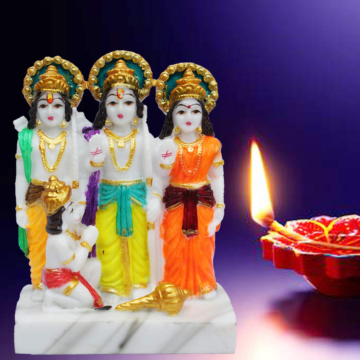 Buy KD HUB God Shri Ram Darbar Statue Lord Rama Sita Laxman and Hanuman ...
