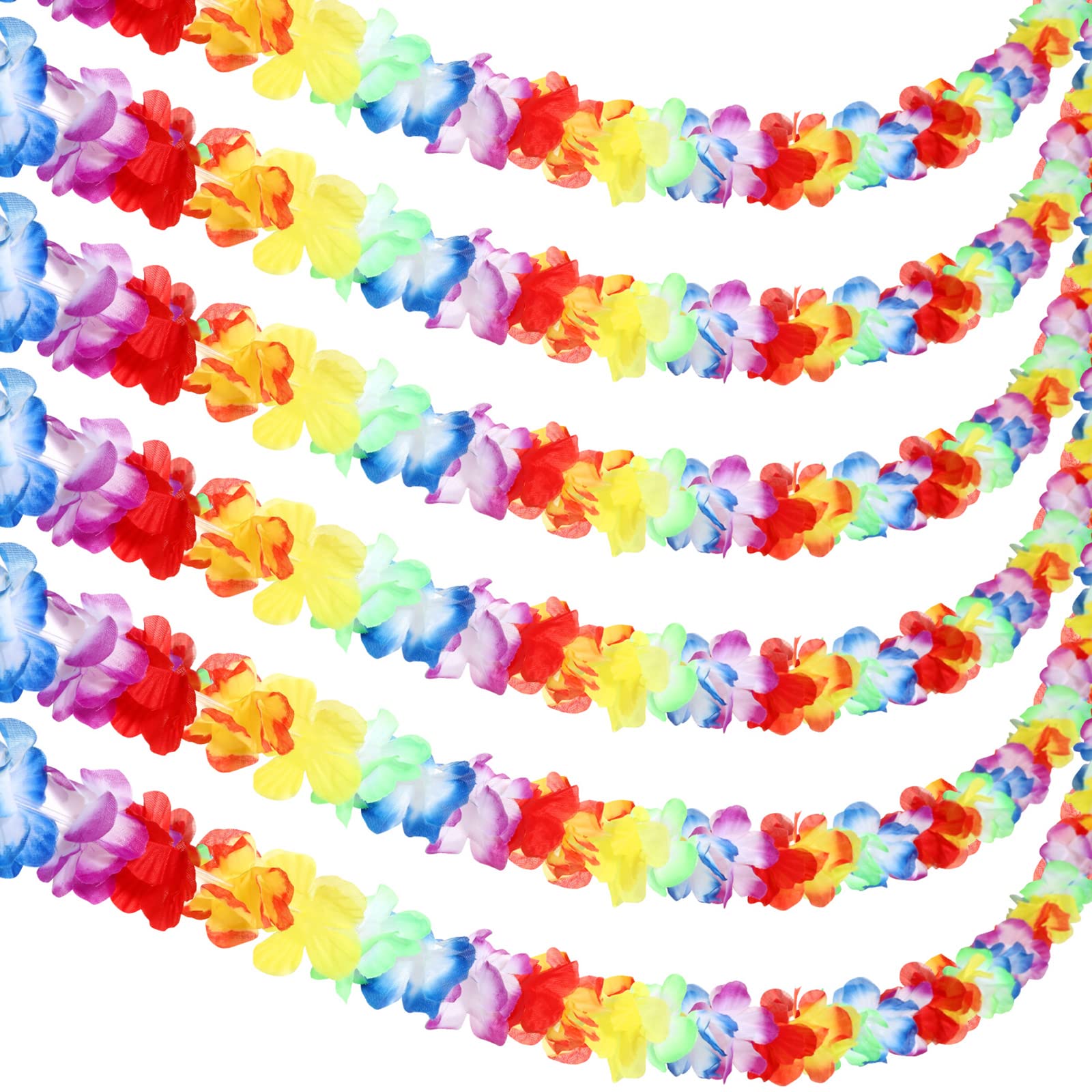 Snapklik.com : JOVITEC 10 Pack Multicolor Tropical Flower Lei Garland ...