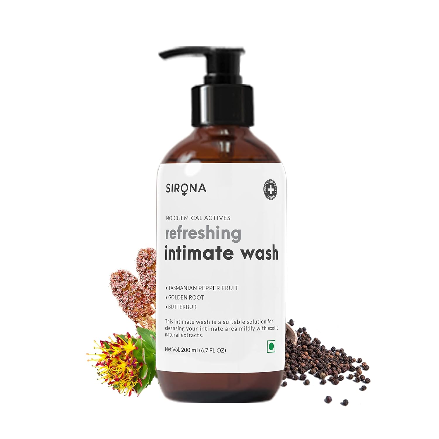 Sirona Natural Intimate Wash for Men & Women – 200 ml | with Olive Oil ...