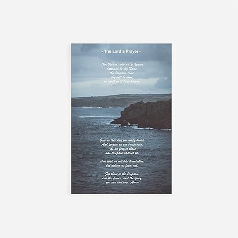 The Lord's Prayer Poem Print - Art Photo Poster Gift - Motivation ...