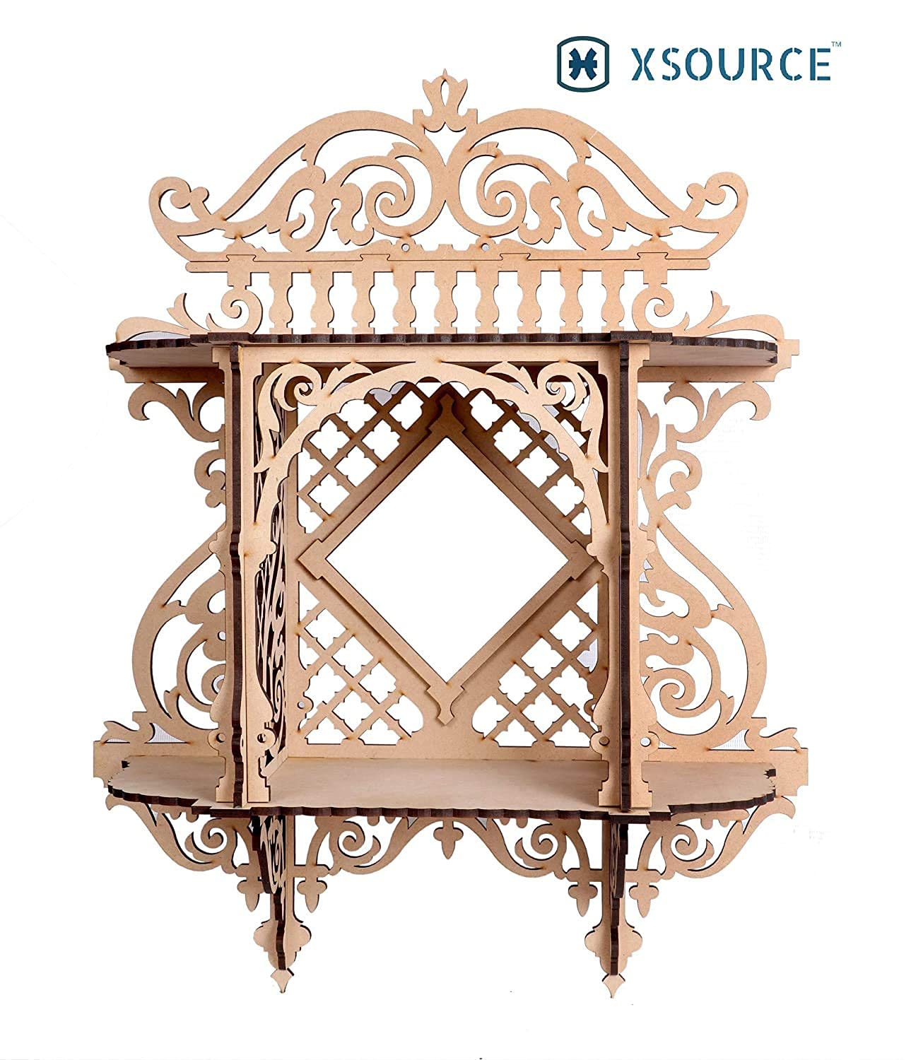 Buy SHREY & SANK Beautiful Made with Wooden Pooja Mandir for Office ...