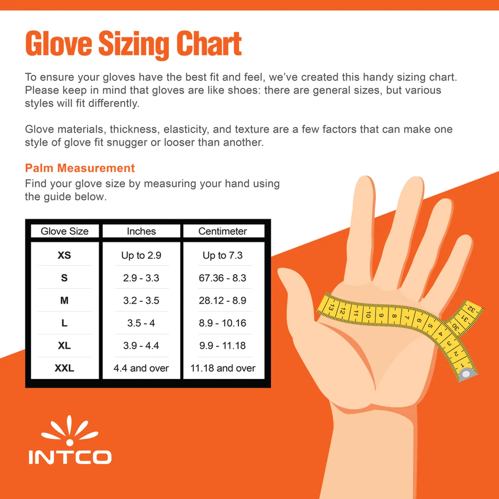 Snapklik.com : INTCO Basic Rubber Gloves Heavy Duty, Orange Nitrile ...