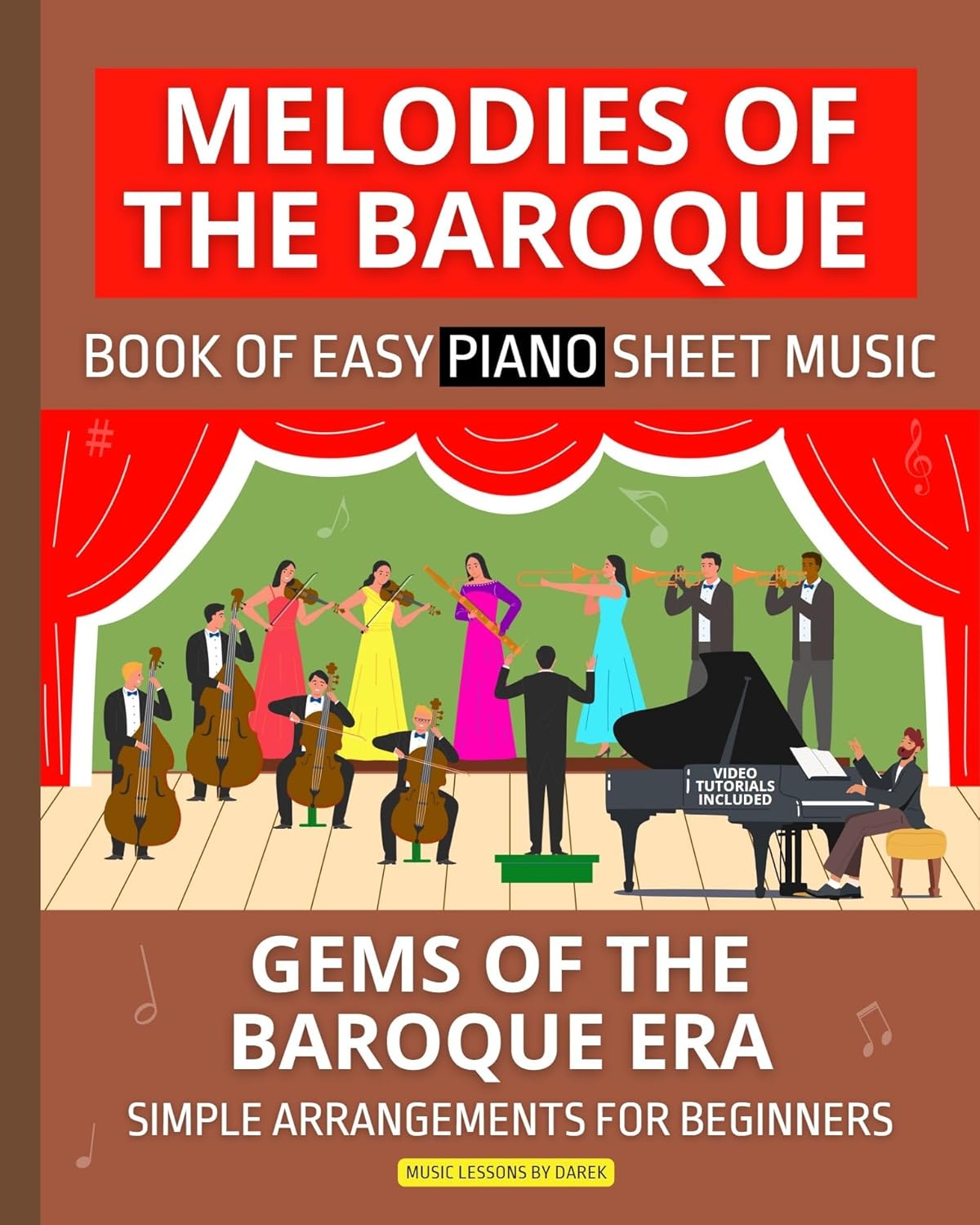 Melodies of the Baroque | Book of Easy Piano Sheet Music: Gems of the ...