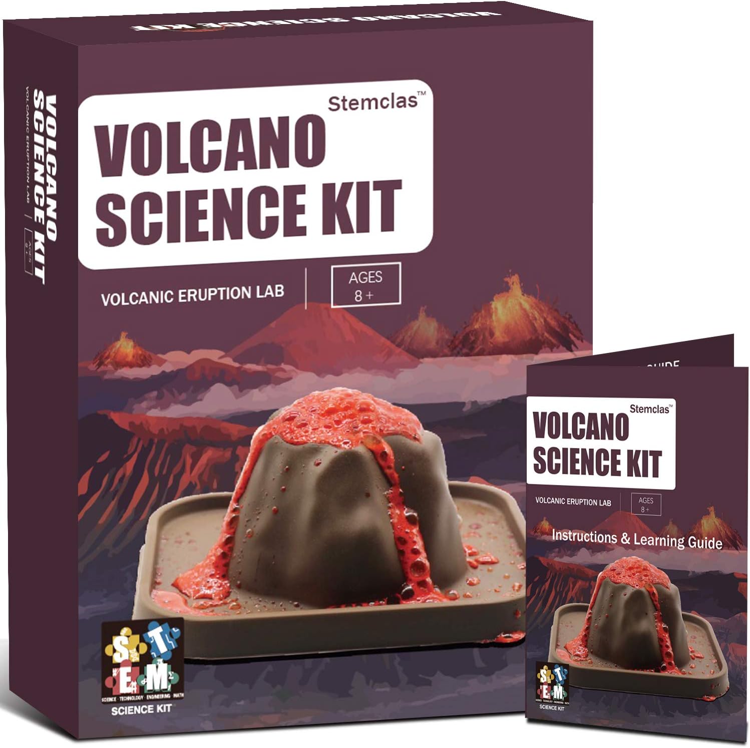 Amazon.com: Stemclas Volcano Science Kit, Volcano Eruption Experiments ...