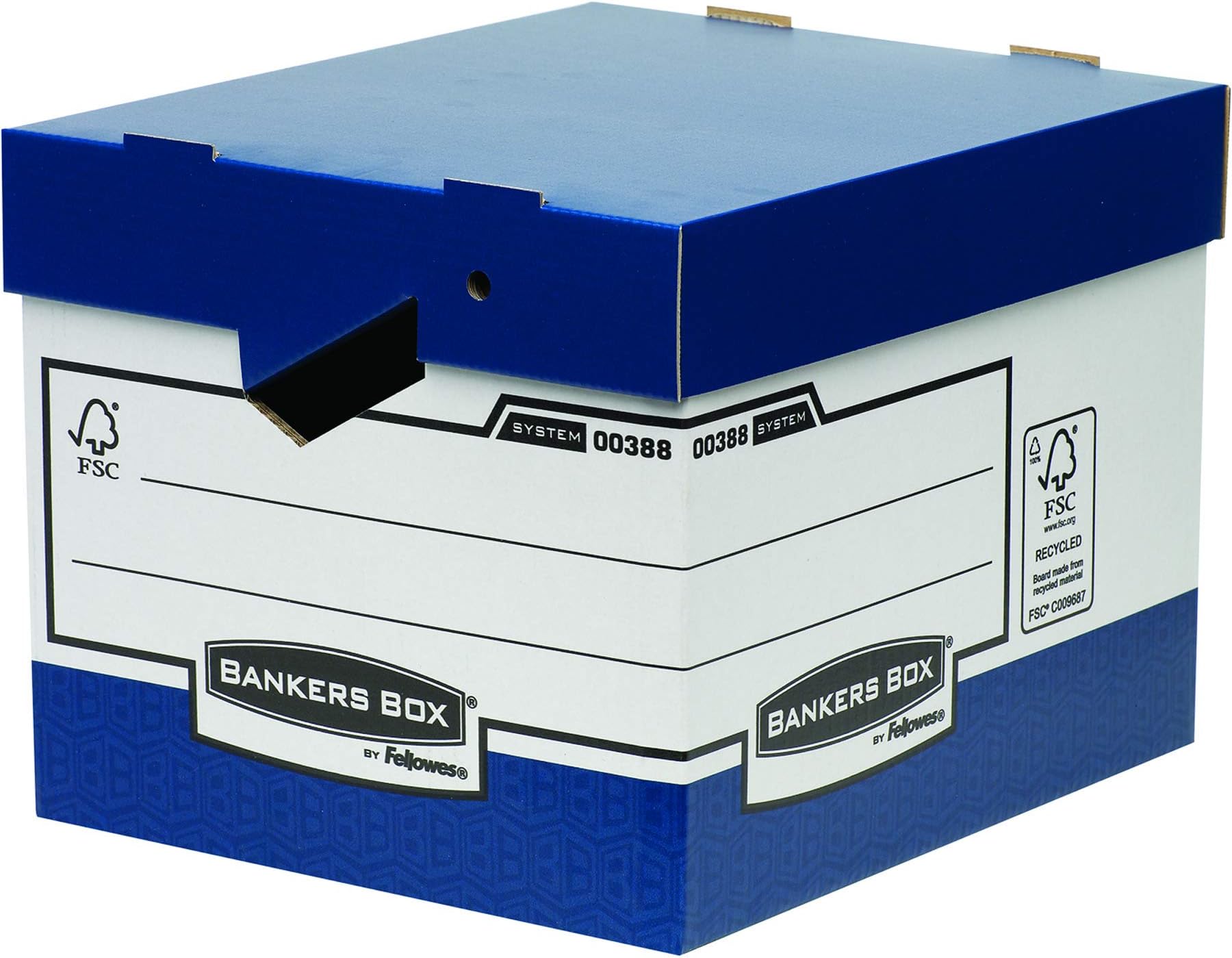 BANKERS BOX 10 Large System Storage Box with Lids - Cardboard Storage ...