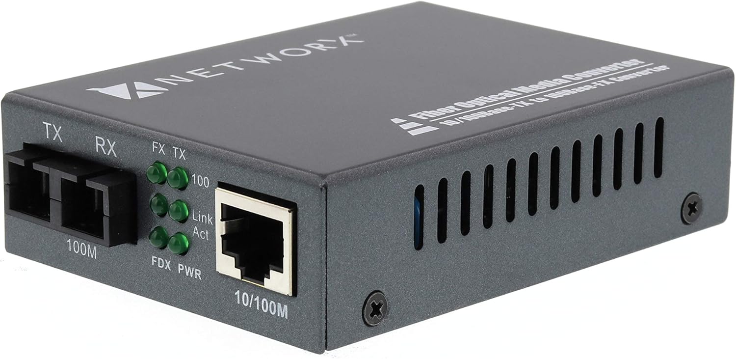 Amazon.com: Networx® Fast Ethernet Fiber Media Converter - UTP to ...