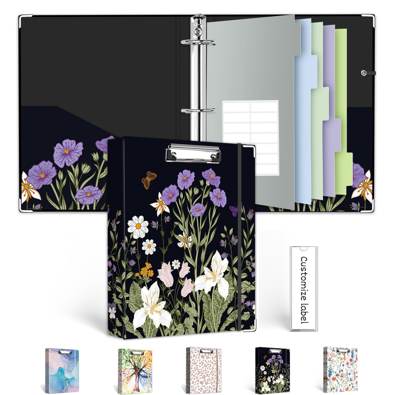 Snapklik.com : Mini Binder 3 Ring 1 Inch For 55"x85" Paper, Cute Small ...