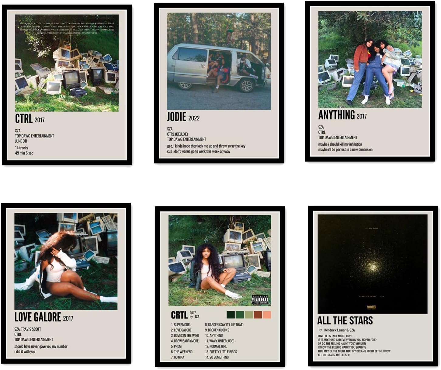 Amazon.com: Sza Poster Music Album Cover Aesthetic Canvas Wall Art ...
